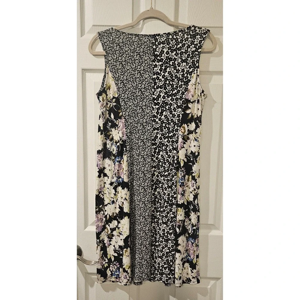 J. Jill | Dresses | J Jill Wearever Mixed Floral Knit Dress Small Black ...